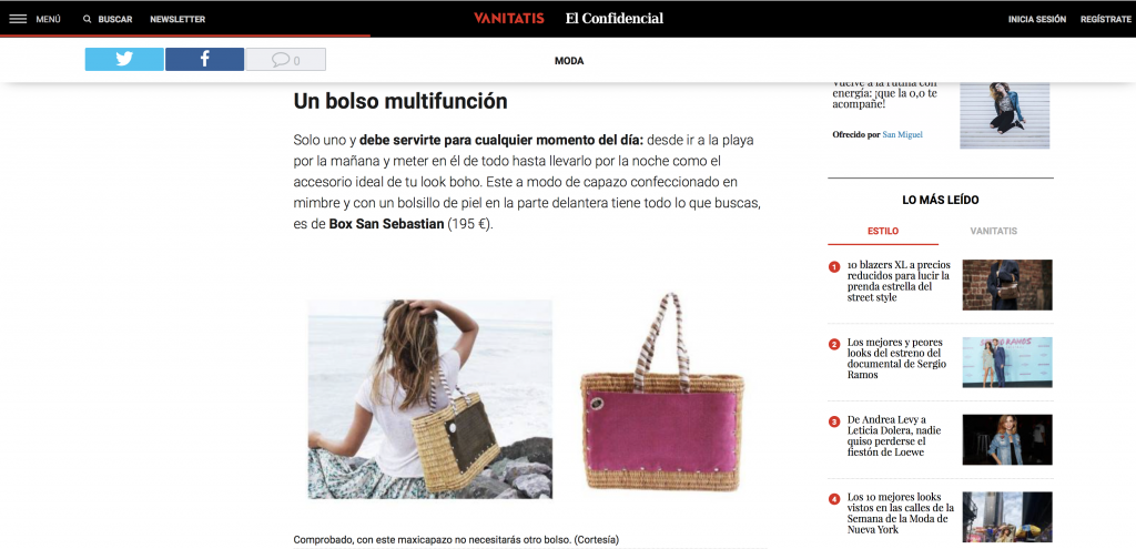 Vanitatis: Our Double-B basket bag featured as an essential accessory ...